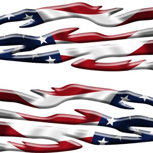 American Flag Flames Car Vinyl Graphics Set of 2 - Etsy