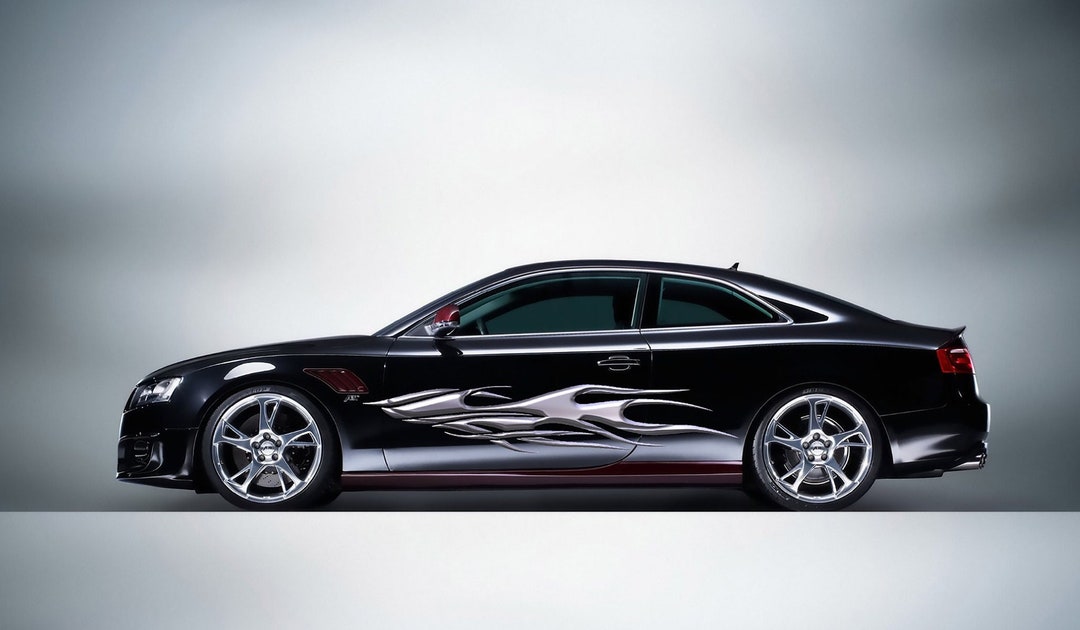 Printed Chrome Flames Decals for Car & Truck Set - Etsy