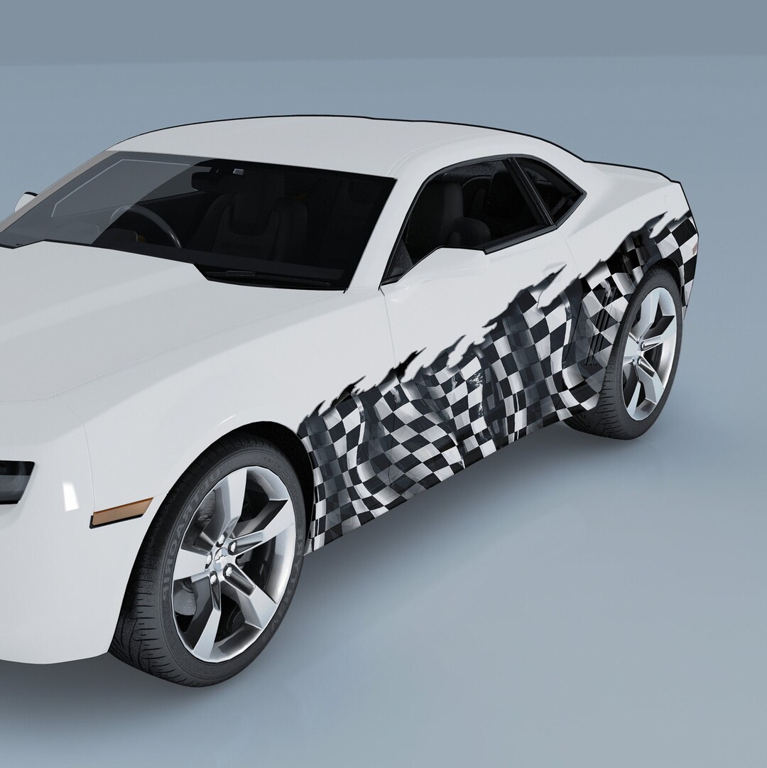 Checkered Flag Wrap for Cars, Truck Racing Graphic Wraps, Set of 2 - Etsy