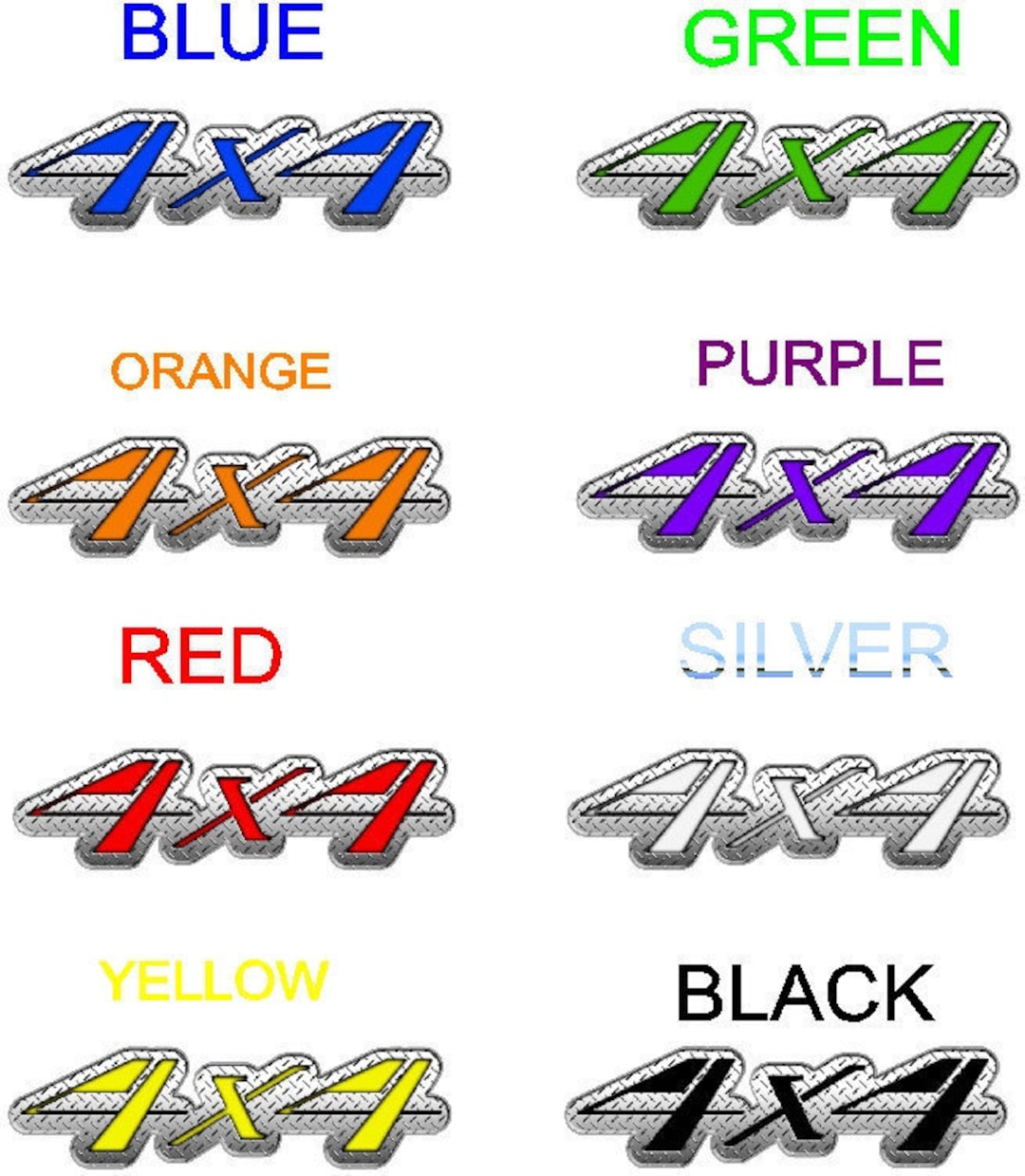 4x4 Diamond Plate Truck Decals Set of 2 - Etsy