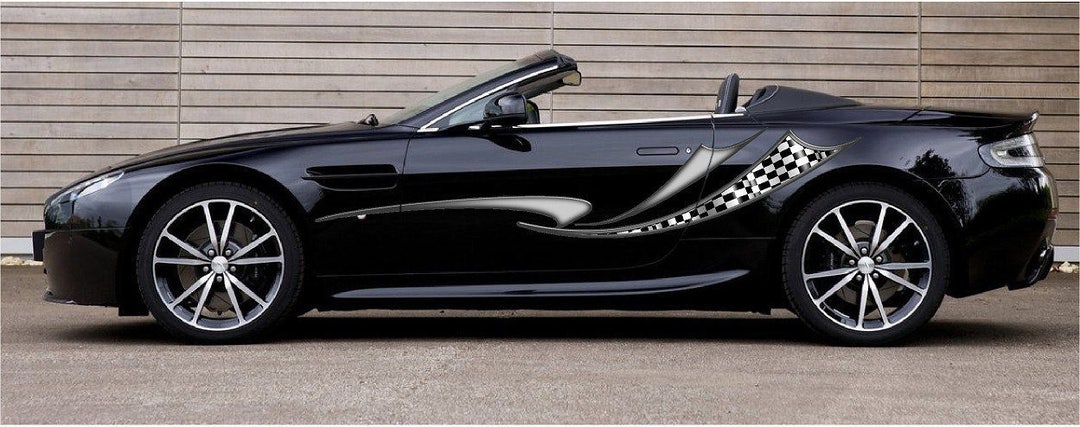 Car Side Decals, Vinyl Vehicle Graphics, Checkers, Racing Decal Stripes ...