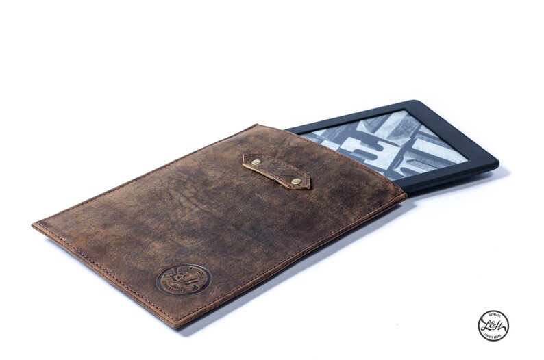 Leather KINDLE CASE Personalized Monogram Sleeve Cover Genuine - Etsy UK