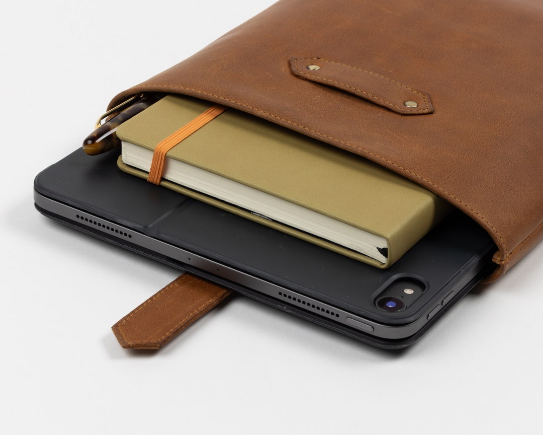 Leather Book Sleeve, iPad Case & Notebook Cover - Etsy UK