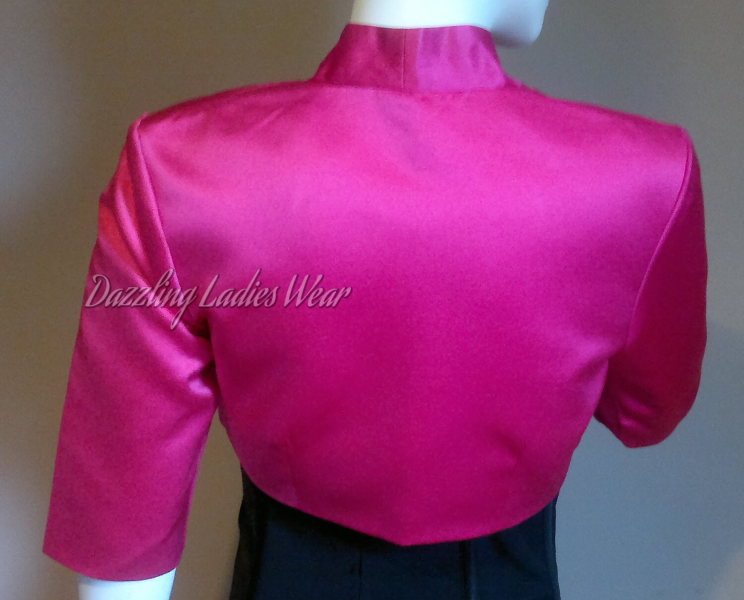 Pink Satin Bolero / Shrug / Cropped Jacket Fully Lined UK - Etsy
