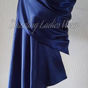 Navy Blue Satin Shawl Large Satin Shawl / Wrap / Stole / Bolero / Shrug ...