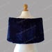 Navy / Dark Blue Faux Fur Stole With Ribbon UK 8-20/ US 4-16 / Bolero ...
