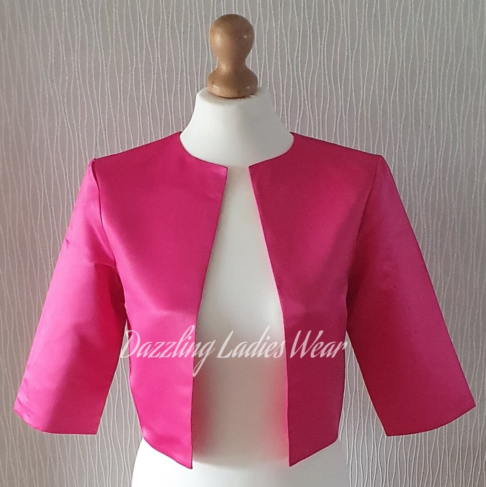 Pink Satin Bolero / Shrug / Cropped Jacket /wrap/shawl Lined - Etsy