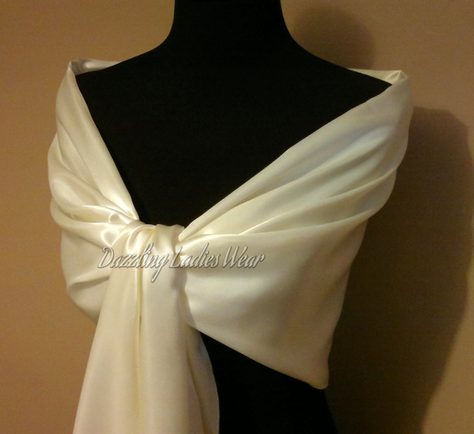Large Satin Shawl / Wrap / Stole / Bolero / Shrug - Wedding/bridal ...