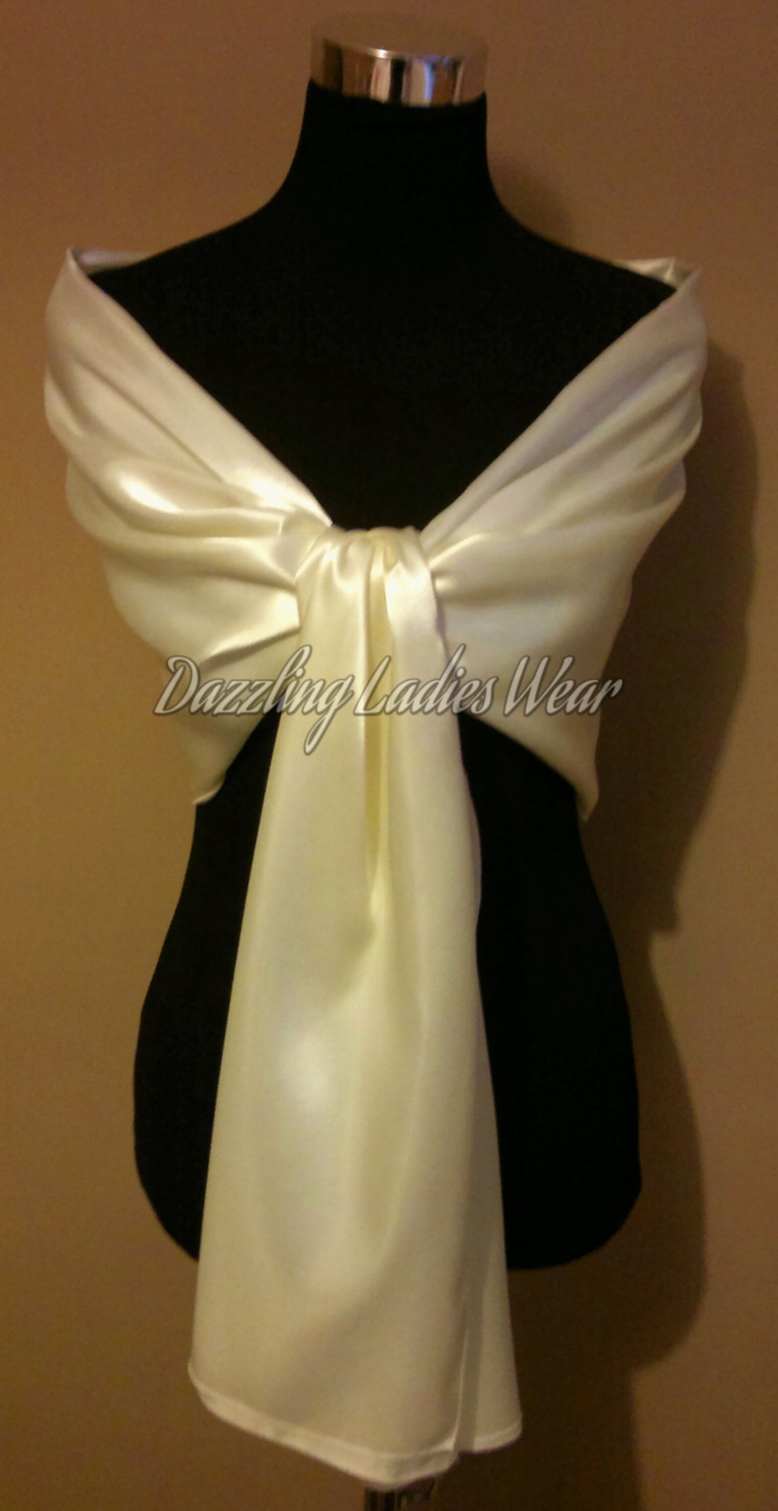 Large Satin Shawl / Wrap / Stole / Bolero / Shrug - Wedding/bridal ...