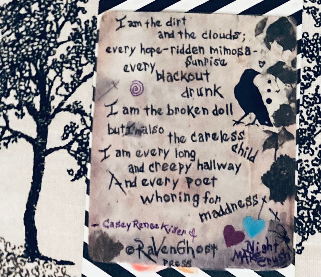Dark Poetry Magnet Lines From the Poemwhen I Was Human by CRK From the ...