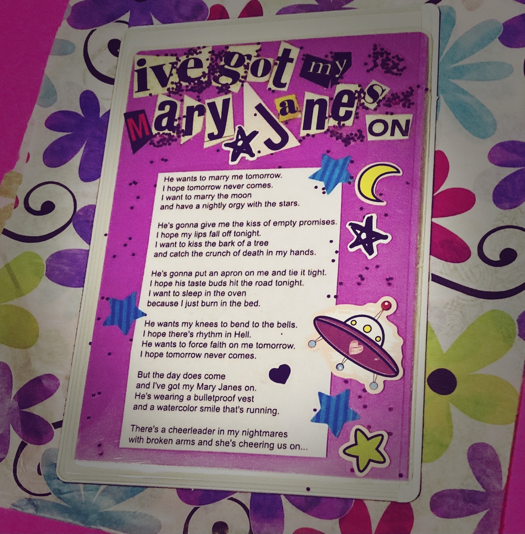 Y2K Punk Poetry Magnet 4 X 6 ~ I’ve Got My Mary Janes on ~from Gutter ...