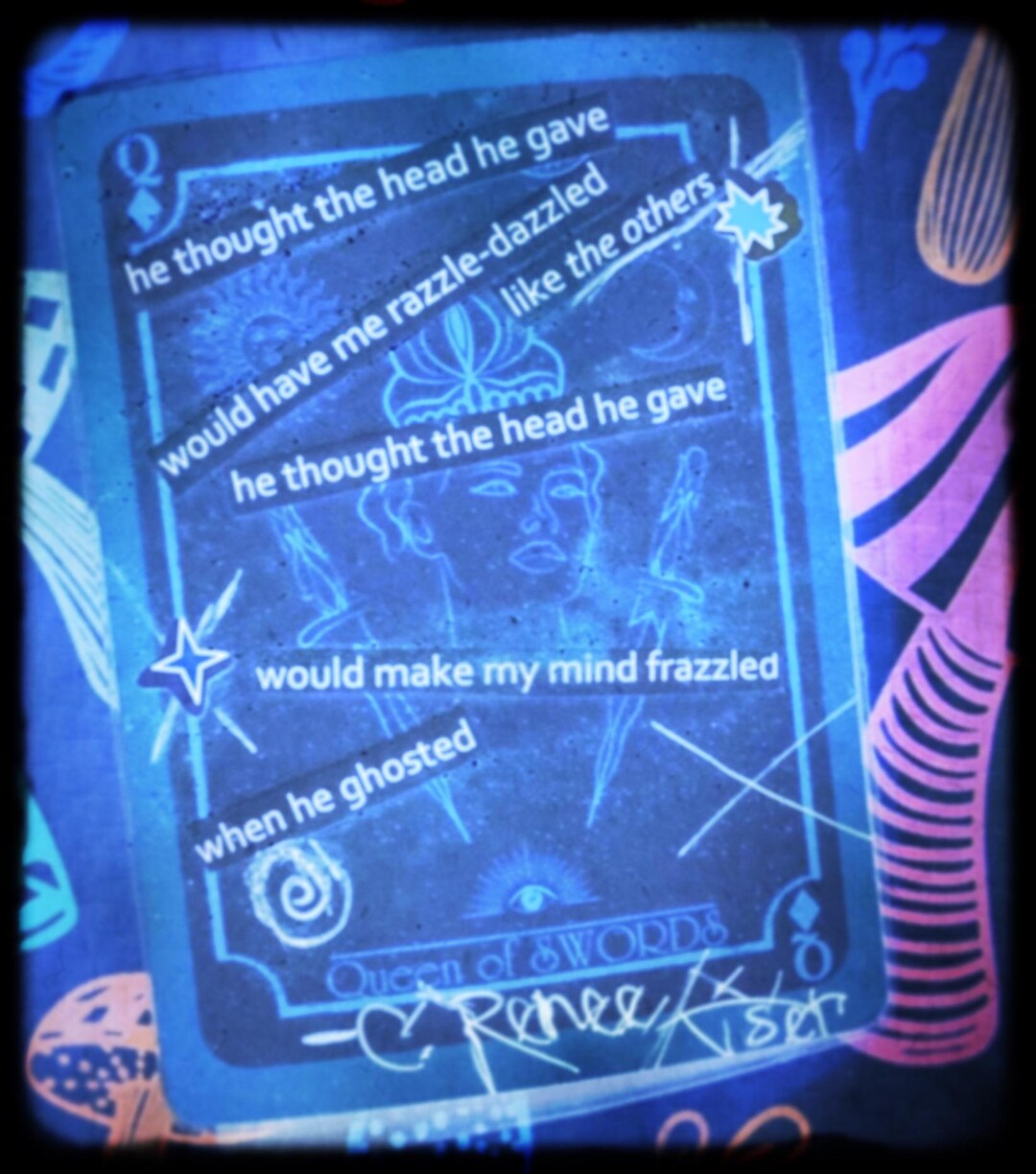 Mystery Poetry Tarot Cards~ Set of Two Diy Cards~ Punk Poetry ~ Small ...