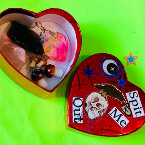 Goth Gift Box ~ Heart-shaped ~ Spit Me Out ~ Raven Spirit Animal ~ the ...