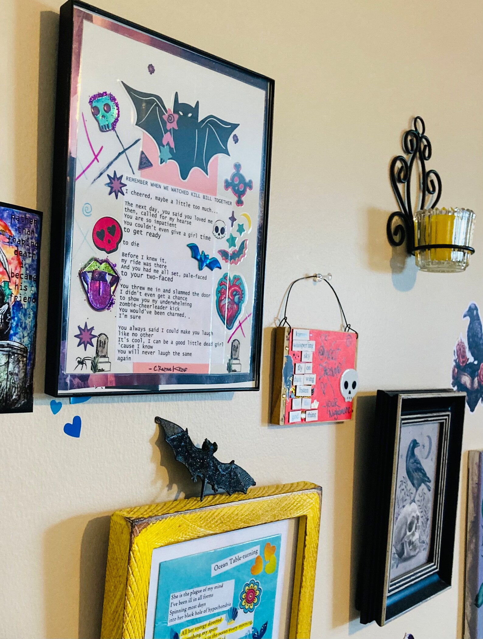 3D Punk Poetry Broadside Collage Style Signed by Poet on the Back Indie ...