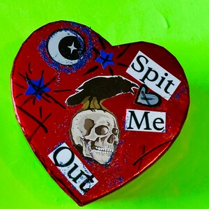 Goth Gift Box ~ Heart-shaped ~ Spit Me Out ~ Raven Spirit Animal ~ the ...