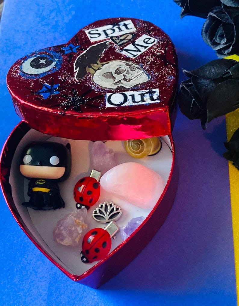 Goth Gift Box ~ Heart-shaped ~ Spit Me Out ~ Raven Spirit Animal ~ the ...