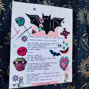 3D Punk Poetry Broadside Collage Style Signed by Poet on the Back Indie ...