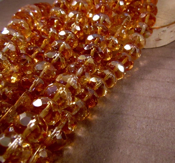 RUST CRYSTAL 11x7mm Crystal Celsian Czech Glass Faceted - Etsy