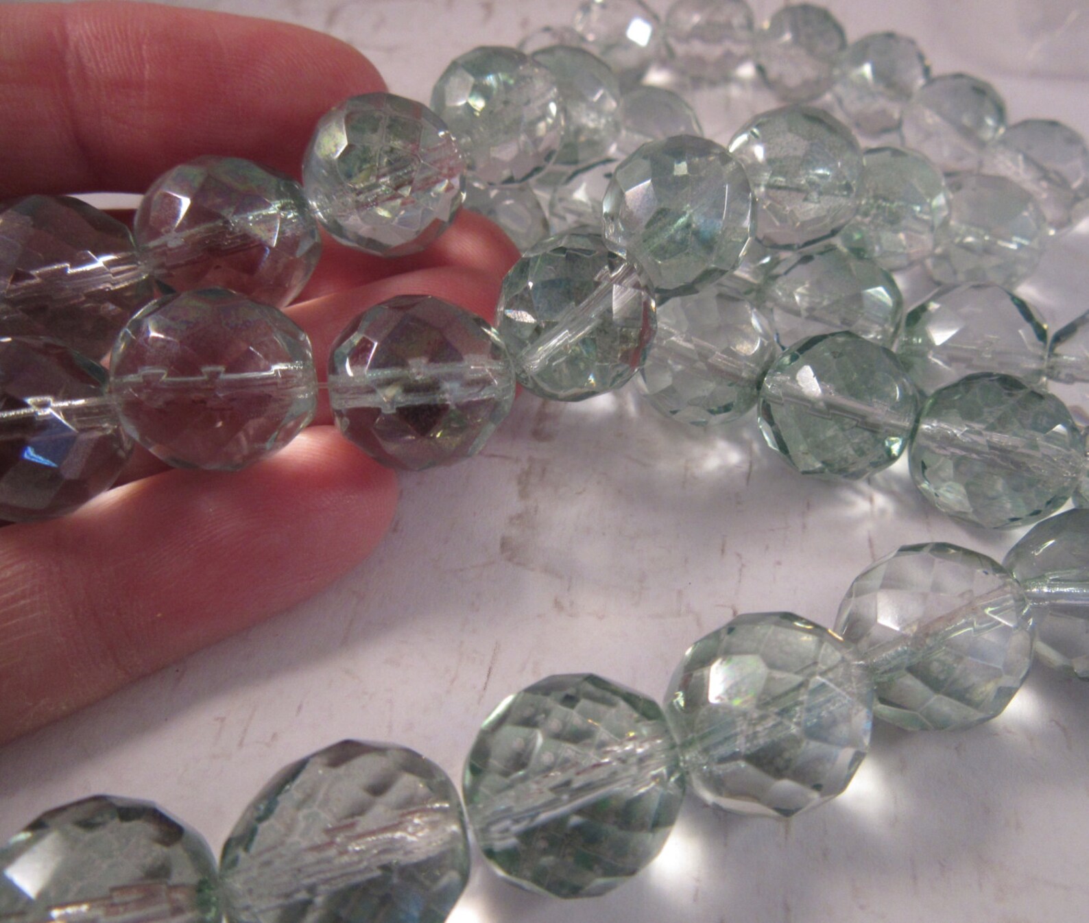 MACK SAGE DADDY 14mm Luster Green Crystal Firepolish Faceted - Etsy