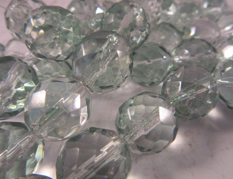 MACK SAGE DADDY 14mm Luster Green Crystal Firepolish Faceted - Etsy