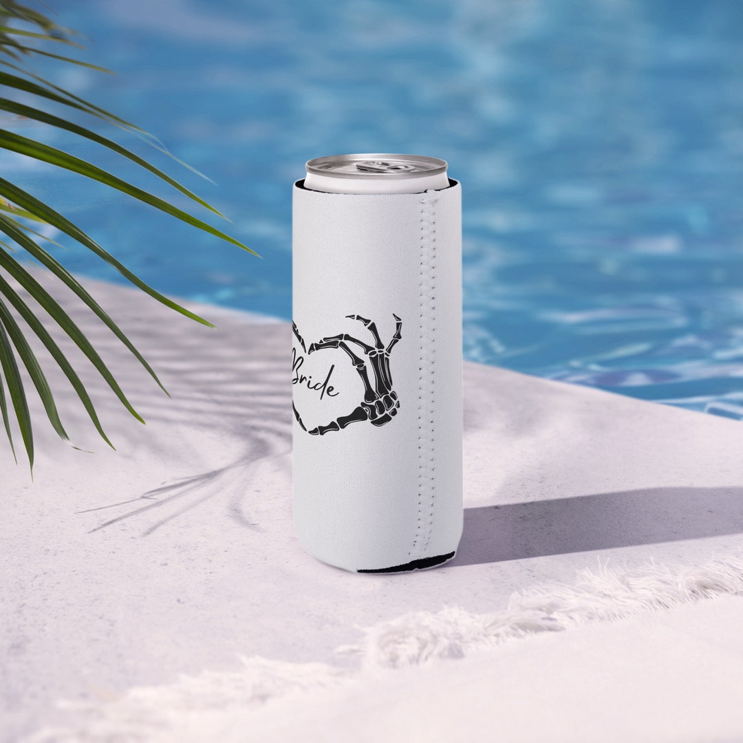 Summerween Goth Skeleton Bride Can Cooler Regular or Slim - Etsy