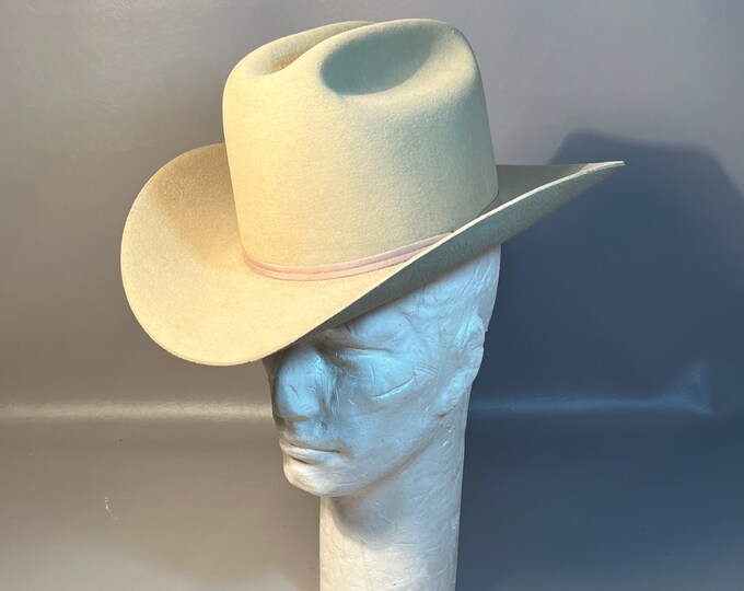 Stetson 4XXXX Beaver Cowboy Tan Hat W/ JBS Silver Pin on Band - Etsy