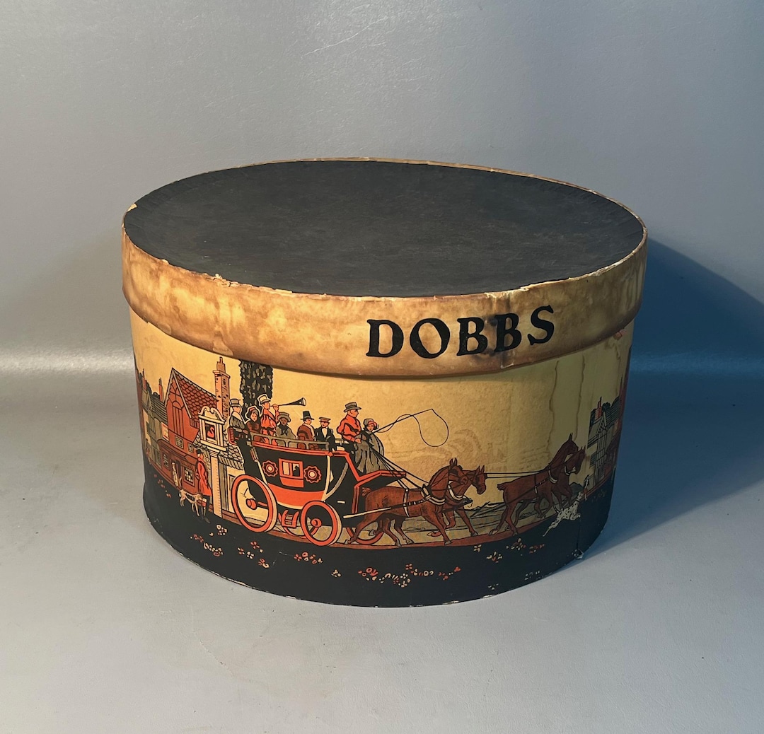 1920s Dobbs Hat Box With Victorian Stage Coach & Horses Scenes - Etsy