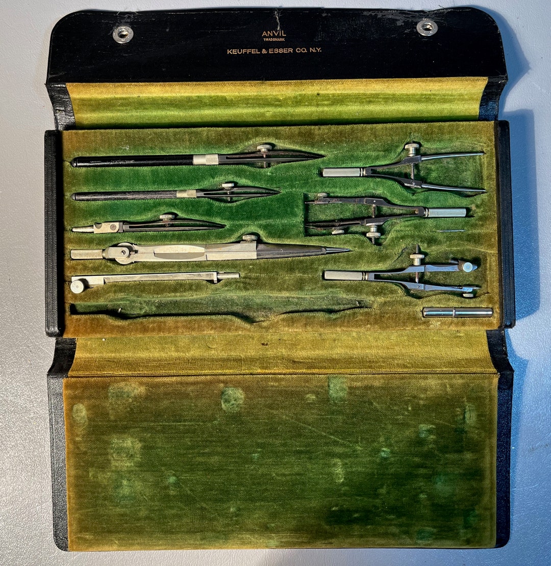 Keuffel & Esser Anvil Mechanical Drafting Tool Set Dividers and ...
