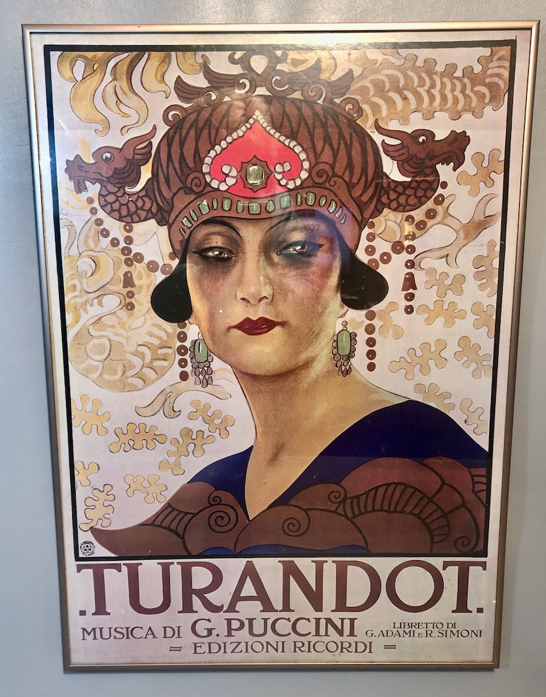 Turandot Poster Puccini Opera Under Glass in Brushed Aluminum - Etsy