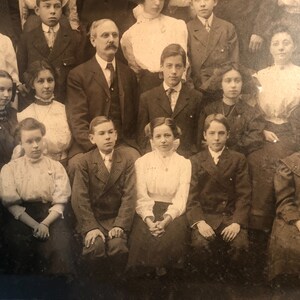 Victorian Original Photograph Group Young Men & Women High School Photo ...