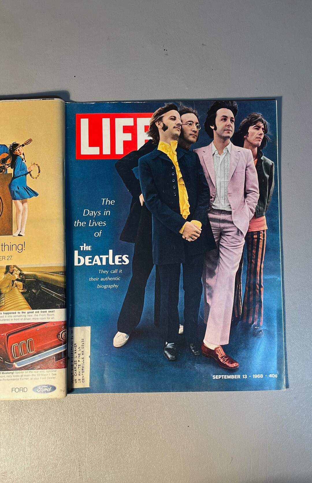 1968 the Beatles Life Magazine Days in the Lives of Authentic Biography ...