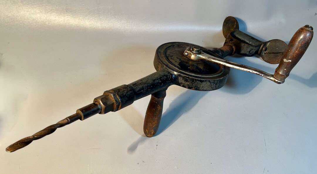 Antique Cast Iron Drill 1915 Patent Diamond Rapid Fire for Drilling ...