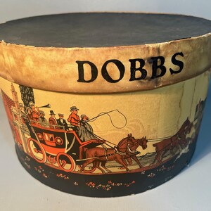 1920s Dobbs Hat Box With Victorian Stage Coach & Horses Scenes - Etsy