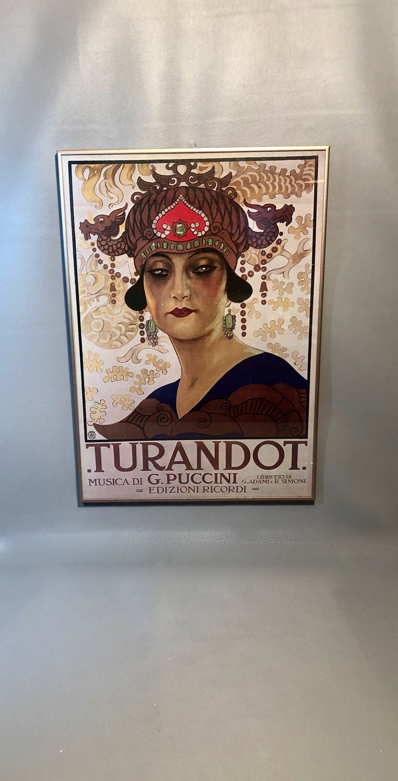 Turandot Poster Puccini Opera Under Glass in Brushed Aluminum - Etsy