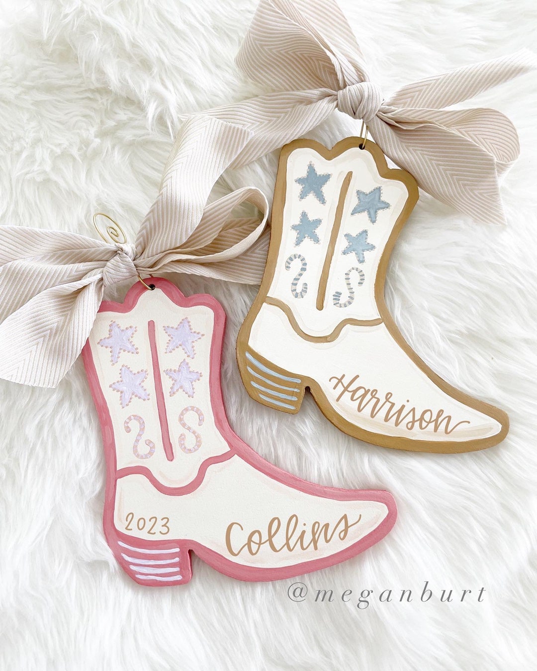 Cowboy / Cowgirl Boot Personalized Ornament / Western Boot Ornament - Etsy