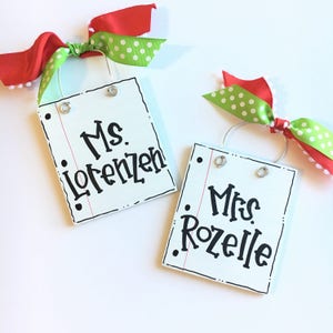 Personalized Teacher Notebook Ornament - Etsy