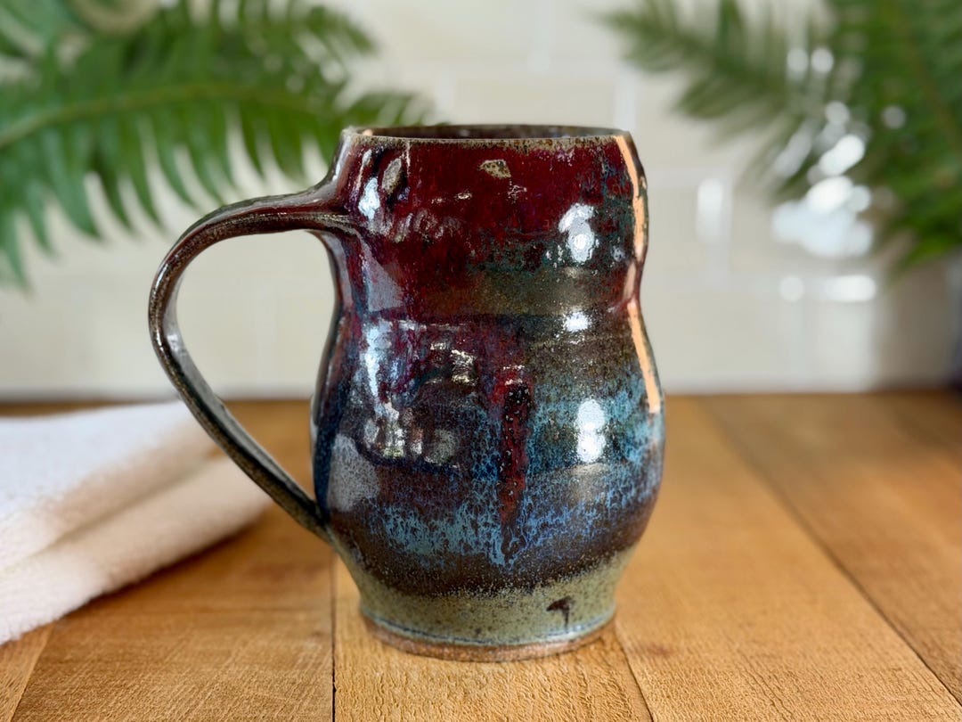 Handmade Stoneware Mug, Large Pottery Coffee Cup, 28oz - Etsy
