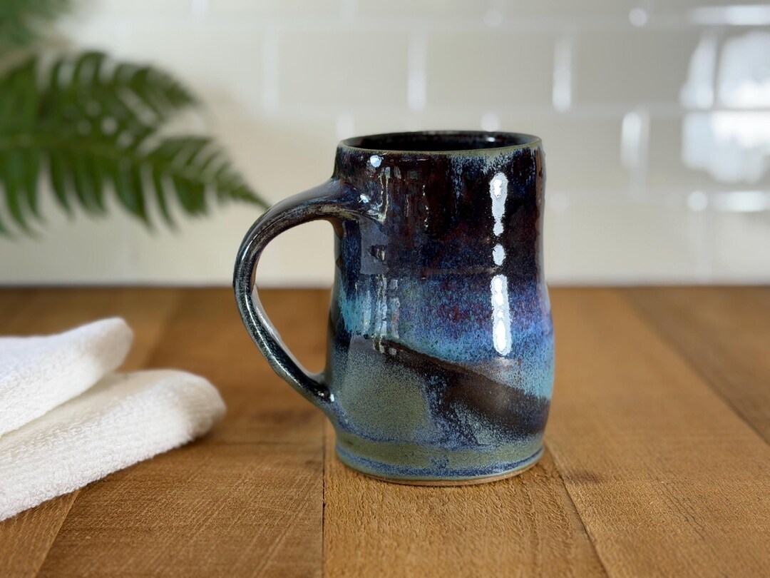 Mug, Large Coffee Cup, Tea Cup, Wheel Thrown Stoneware, 16 Oz. 1648 - Etsy