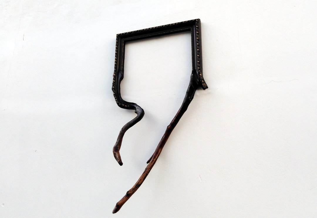 Driftwood Branch Wall Art Frame Design," Melting Frame", Solid ...