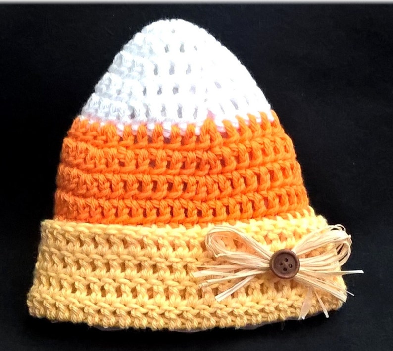 Custom Handmade Crochet Candy Corn Beanie Hat Newborn-Adult | Etsy