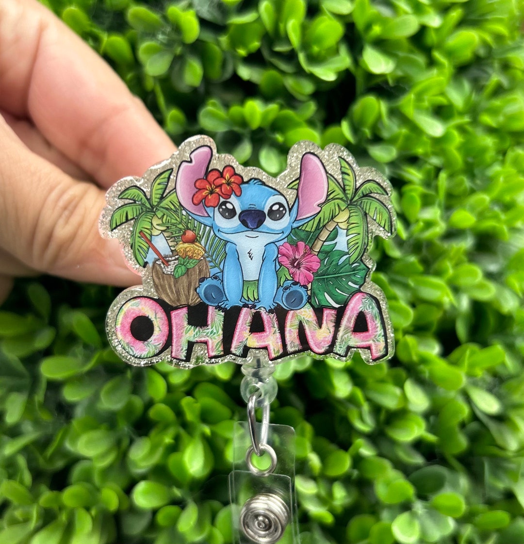 Stitch Alien Badge Reel, Nurse, Teacher, RN, LVN, CNA, Dental ...