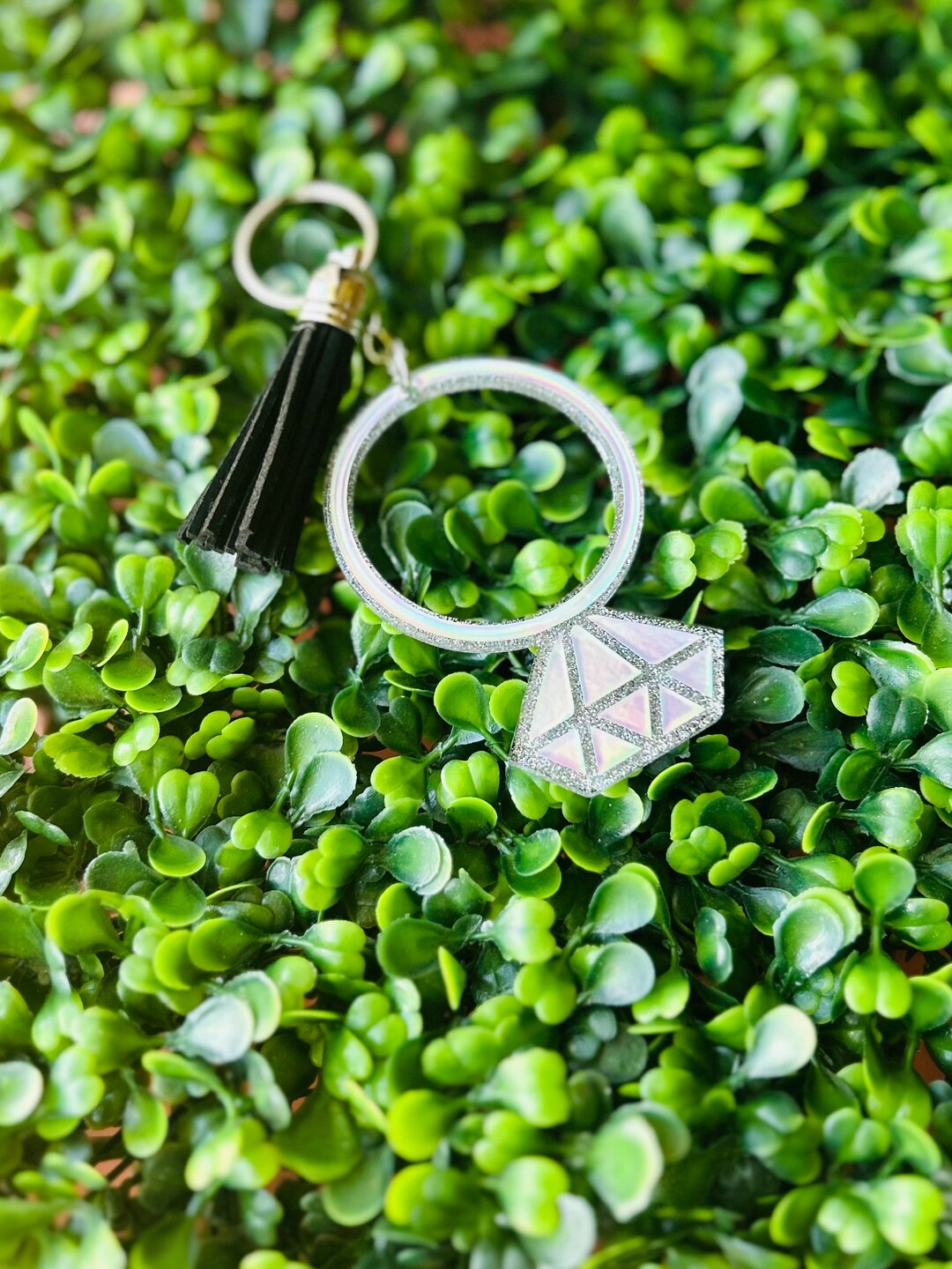 Diamond Ring Keychain - Etsy