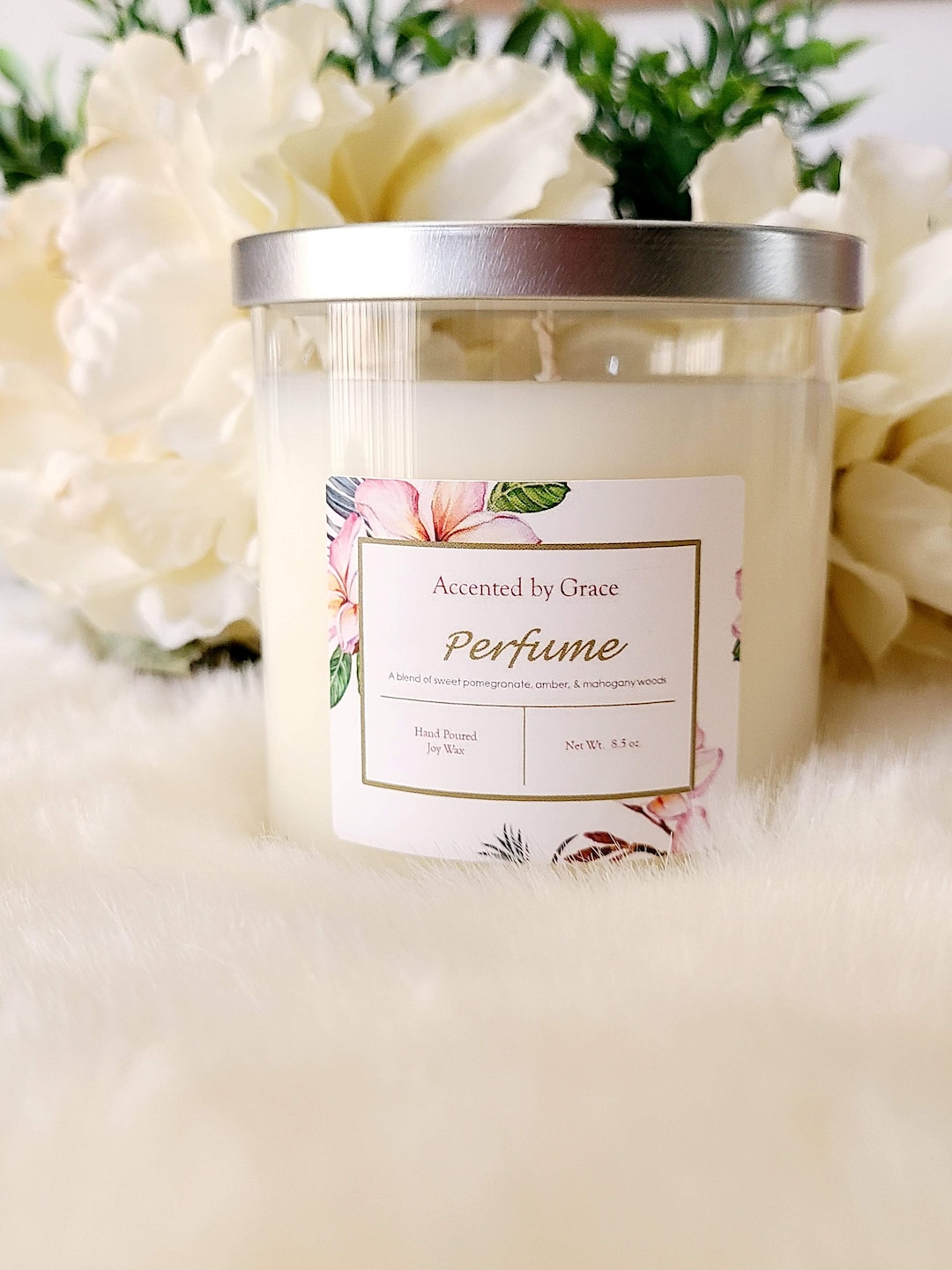 Perfume Hand Poured Soy Blend Candle 8.75oz Medium Size - Etsy New Zealand