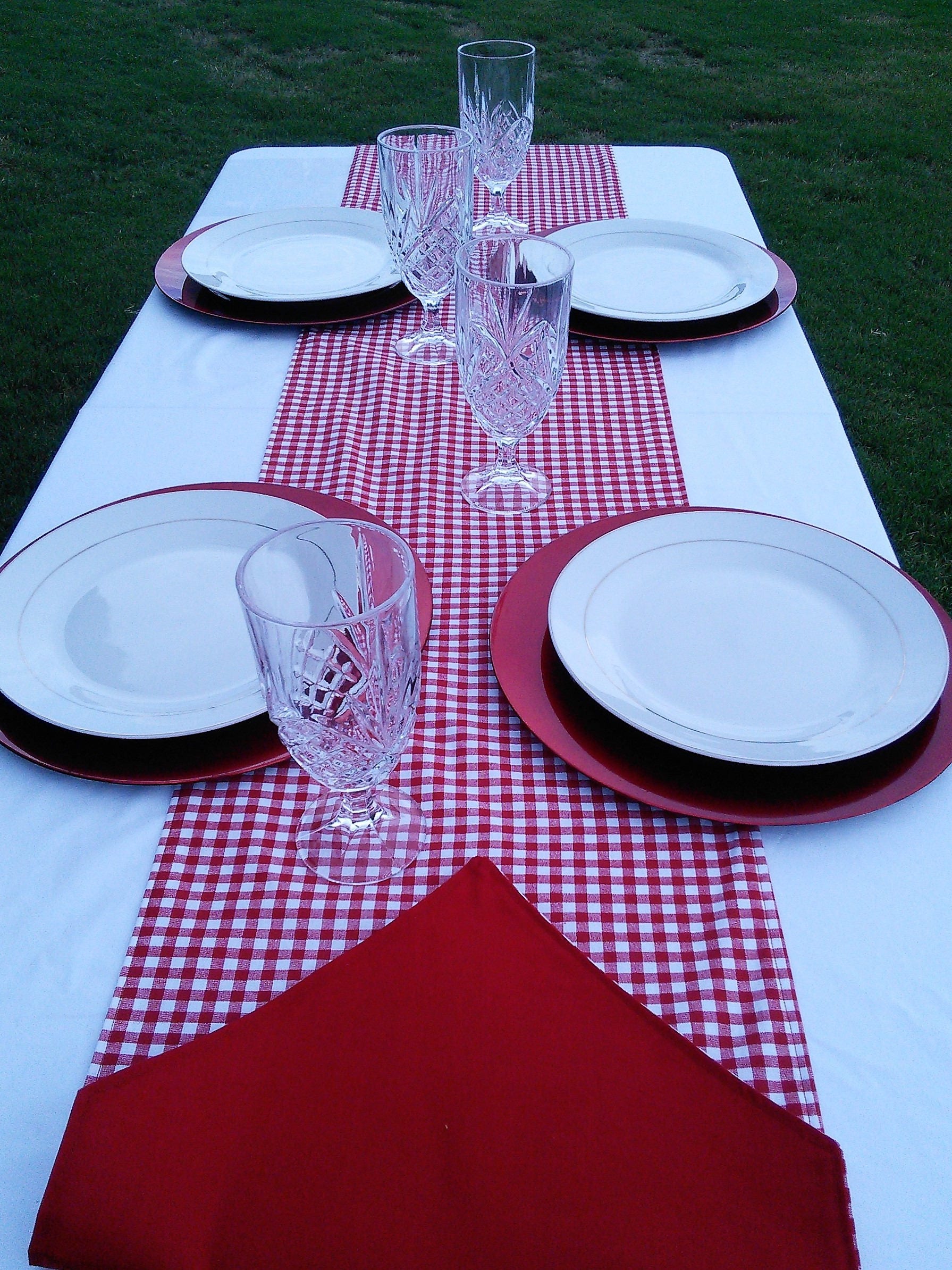 Small Buffalo Check Print Table Runner, 4to6 Seater Table, Fits ...