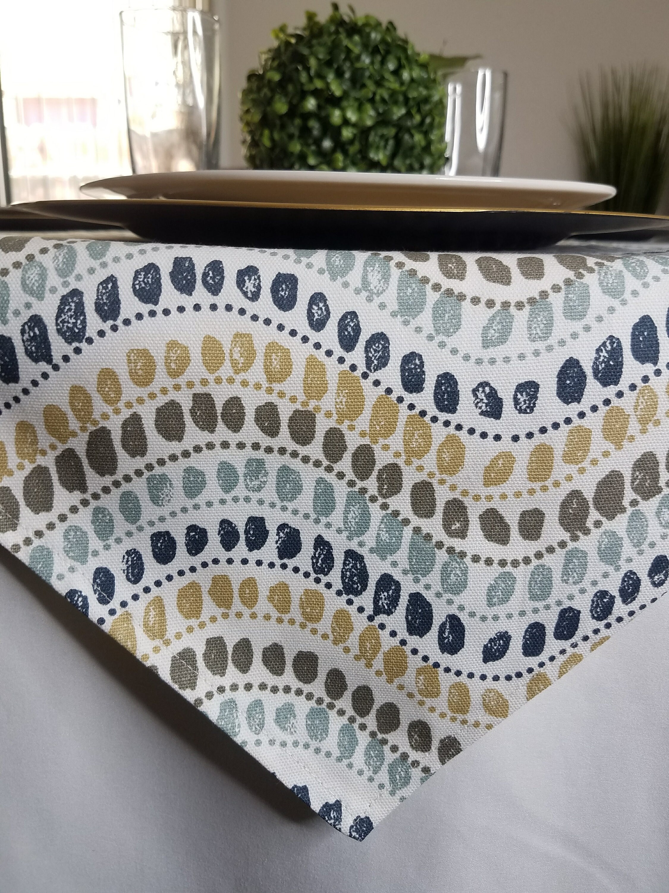 Oval Wave Print Table Runner 4to6 Seater Table Fits | Etsy