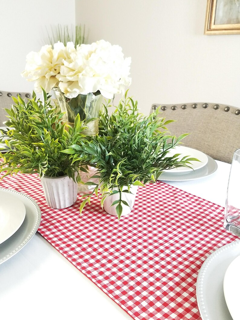 Small Buffalo Check Print Table Runner, 4to6 Seater Table, Fits ...