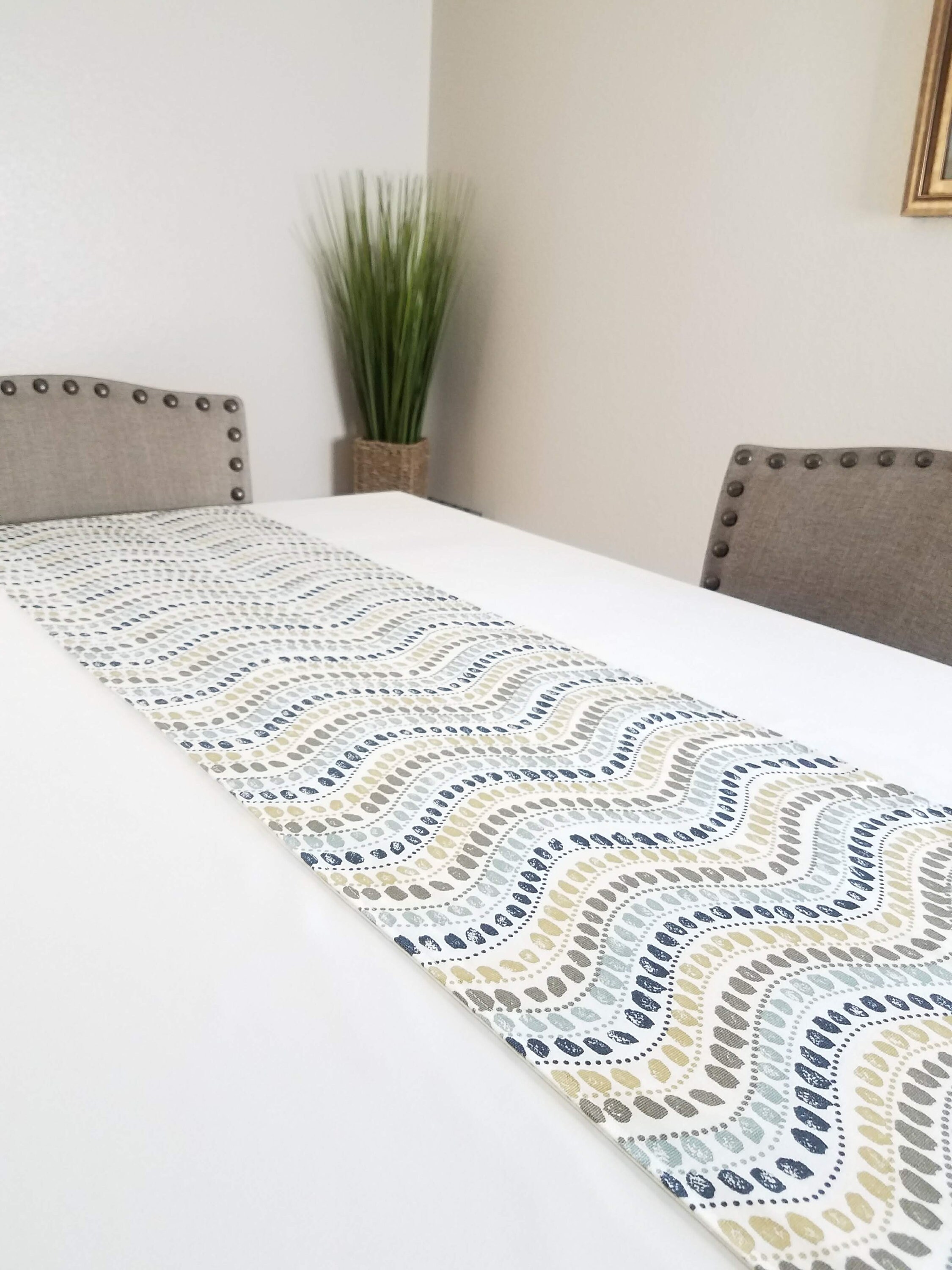 Oval Wave Print Table Runner 4to6 Seater Table Fits | Etsy