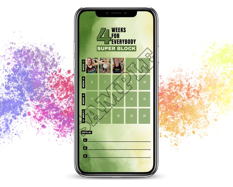 4 Weeks for Everybody Super Block Sweaty Selfie Tracker | Bodi Tracker ...