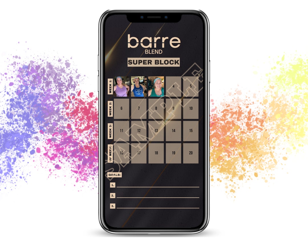 Barre Blend SUPERBLOCK Sweaty Selfie Tracker | Super Block Tracker ...