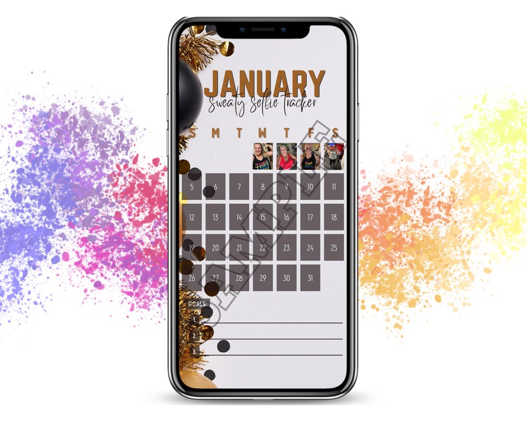 January Sweaty Selfie Tracker Social Media Tracker IG Stories IG ...